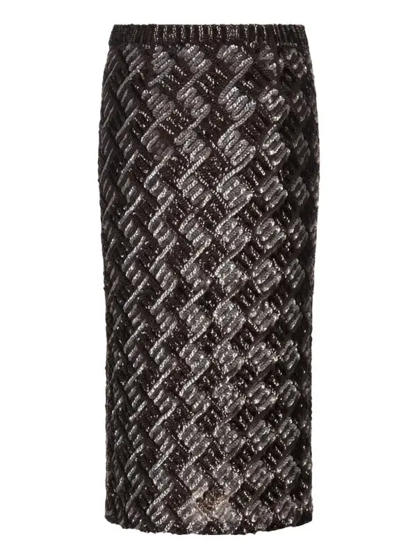 P.a.r.o.s.h Knitted Skirt - Black
