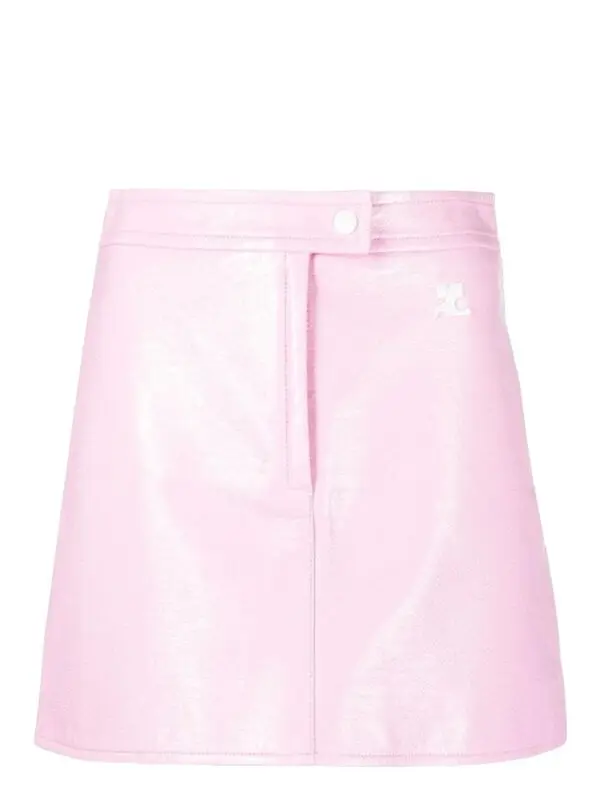 COURREGES Vinyl Mini Skirt - Pink