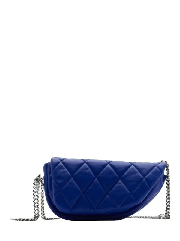 Burberry Shield Lock Quilted Shoulder Bag - Blue