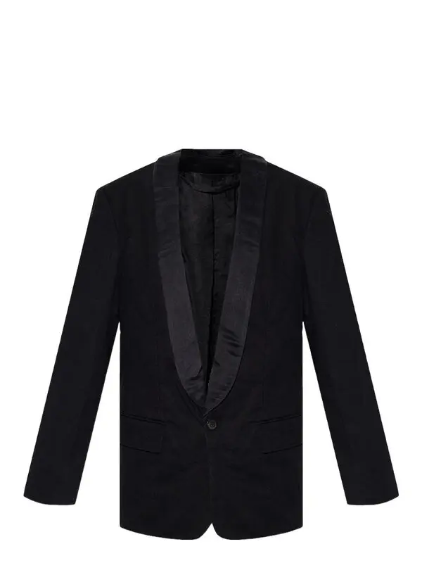 Balenciaga Single-breasted Blazer With Wrinkle Effect - Black