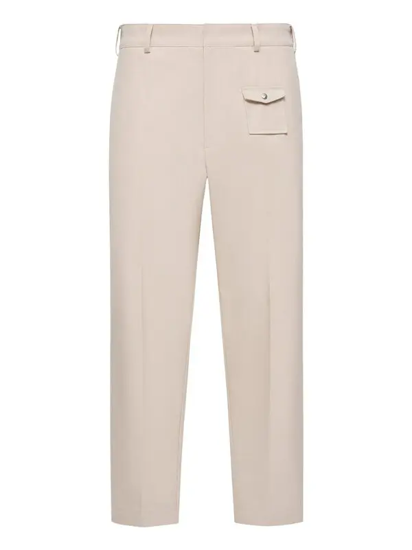 Moncler Tailored Gabardine Trousers With Multiple Pockets - Nude