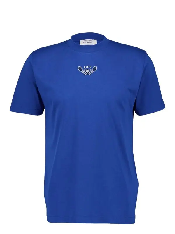 Off-White Logo Printed Crewneck T-shirt - Blue
