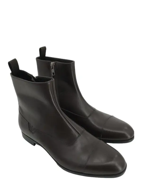 Emporio Armani Logo Ankle Boots - Black