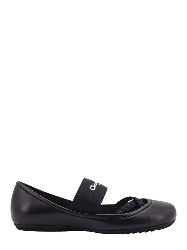 Dior Elasticated Ballet Flats - Black
