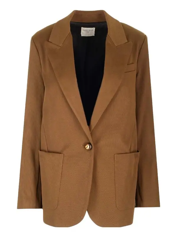 FORTE_FORTE V-neck Jacket With Welt Pockets - Green