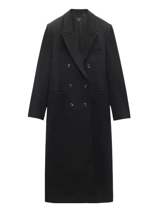 RAG  BONE Rag & Bone Double-breasted Peak Lapel Trench Coat - Black