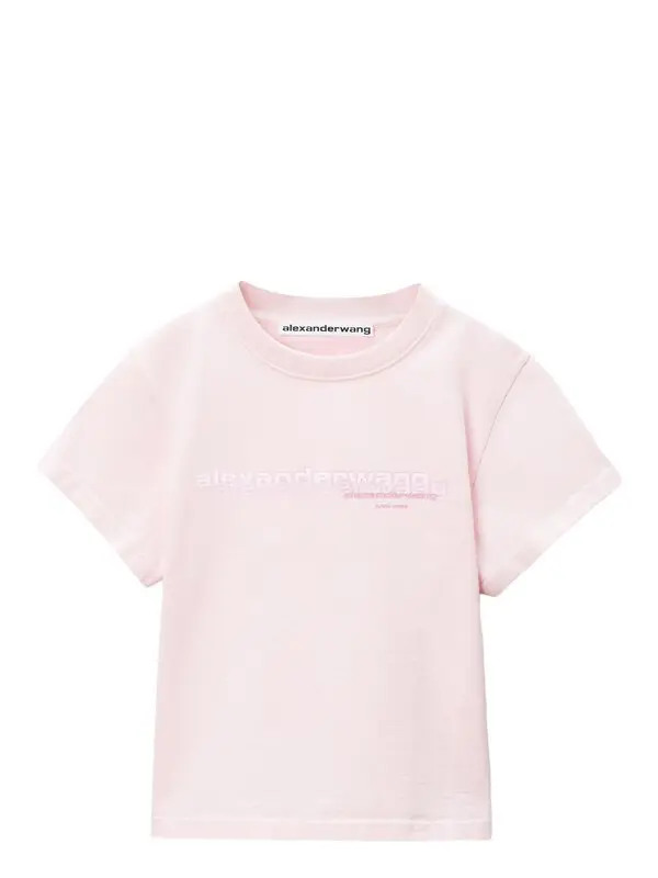 Alexander Wang Shrunken Logo T-shirt - Pink