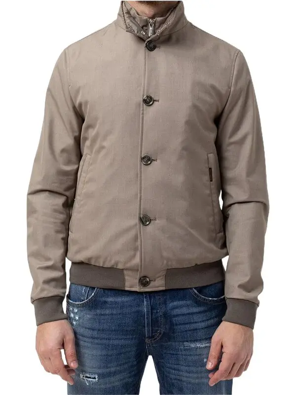 MOORER Bernie Bomber Jacket - Nude