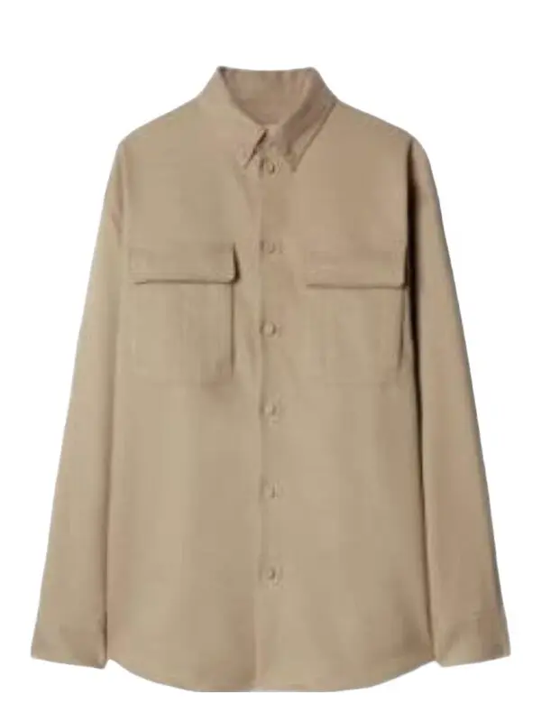 Off-White Buttoned Long-sleeved Shirt - Nude