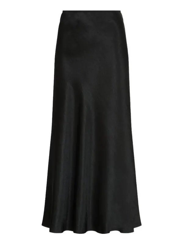 MAISON MARGIELA Bias-cut Satin Midi Skirt - Black
