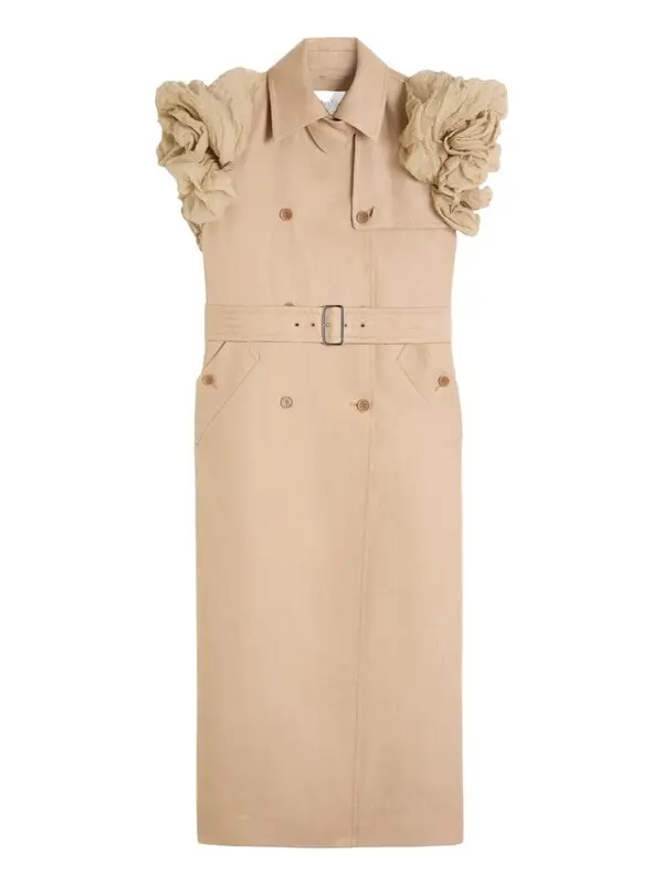 Max Mara Puffed-sleeve Double-breasted Overcoat - Nude