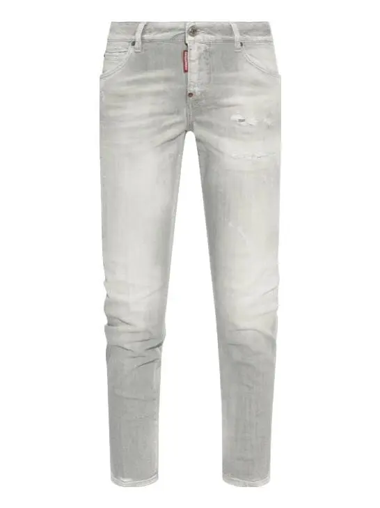 Dsquared2 Jennifer Mid-rise Distressed Jeans - Grey