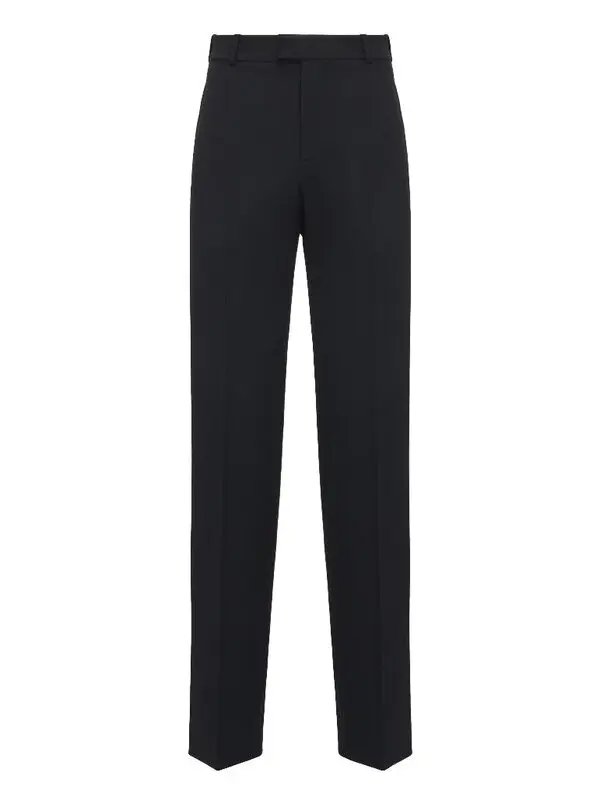 Alexander McQueen Straight-leg Wool Trousers - Black