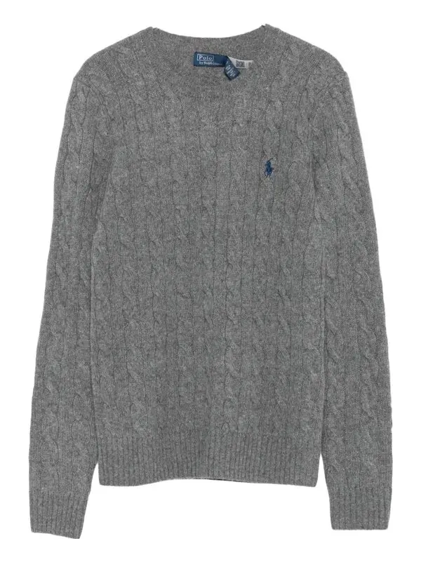 Polo Ralph Lauren Cable-knit Logo Sweater - Gray