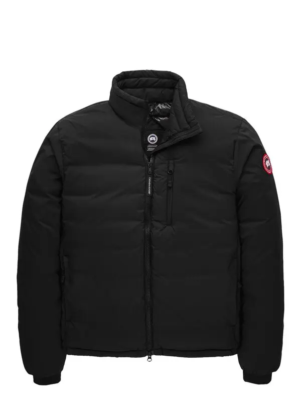 Canada Goose Logo Patch Zip-up Down Jacket - Black