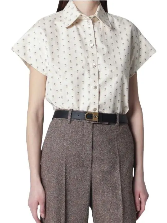 Valentino Garavani Printed Short-sleeve Shirt - Beige