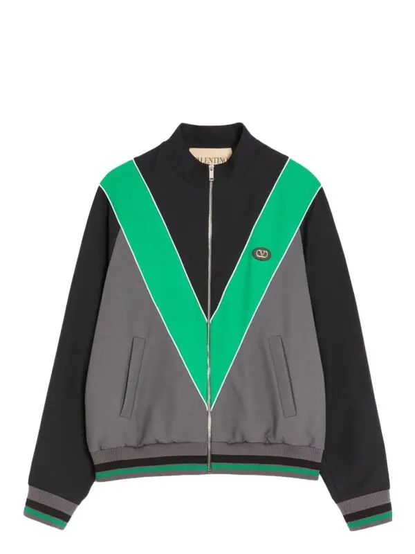 Valentino Garavani Vlogo Signature Zip-up Sweatshirt - Black
