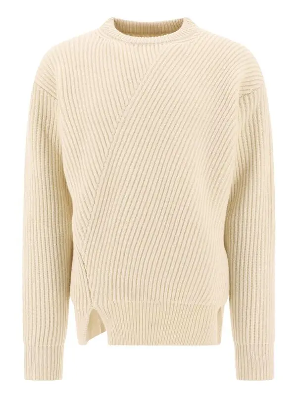 JIL SANDER Crewneck Knitted Jumper - Nude