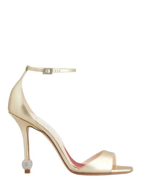 ROGER VIVIER Embellished Crystal Ball Stiletto Sandals - Golden