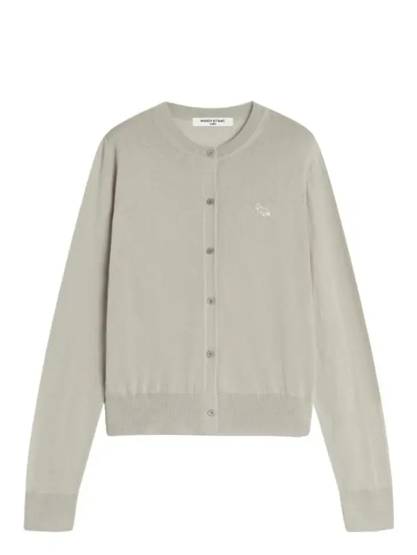Maison Kitsuné Fox Patch Button Cardigan - Nude