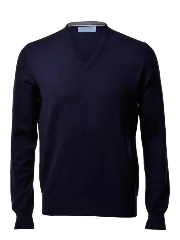 GRAN SASSO V-neck Pullover - Black