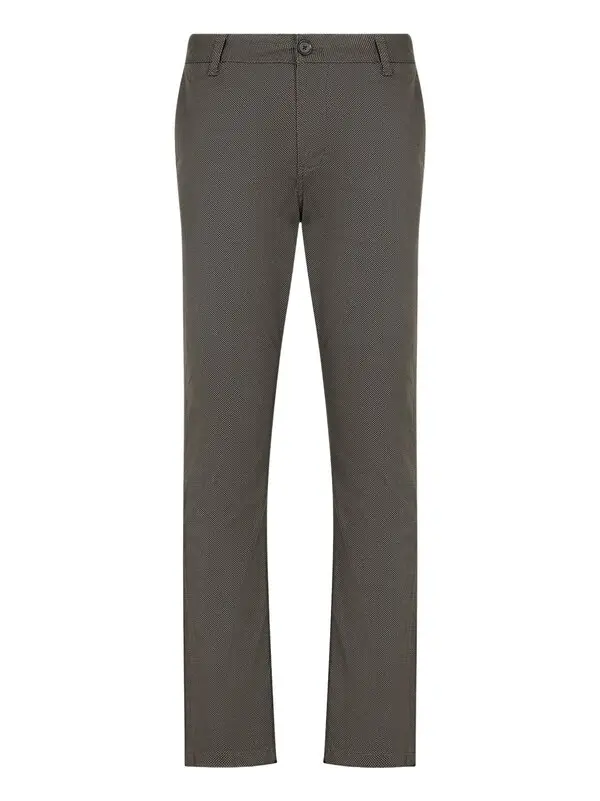 Armani Exchange Textured Casual Trousers - Black