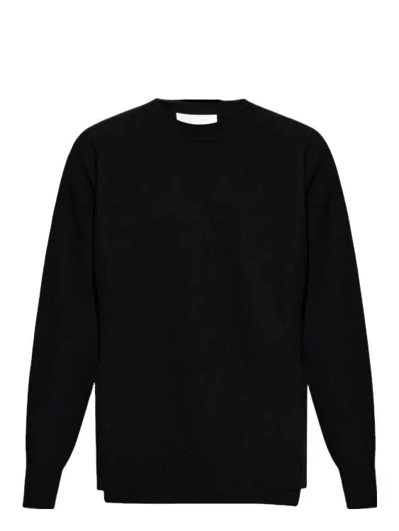 JIL SANDER Crewneck Knitted Jumper - Black