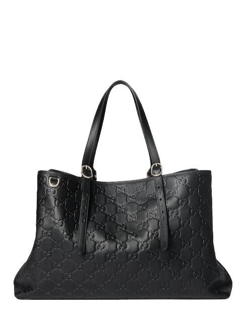 Gucci Emblem Large Tote Bag - Black