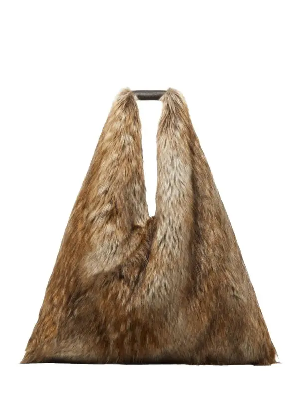 MAISON MARGIELA Fur-effect Japanese Shoulder Bag - Brown