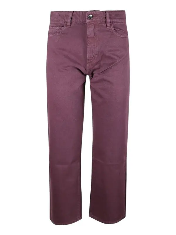 ICON DENIM LOS ANGELES Star Detail Straight-leg Jeans - Red