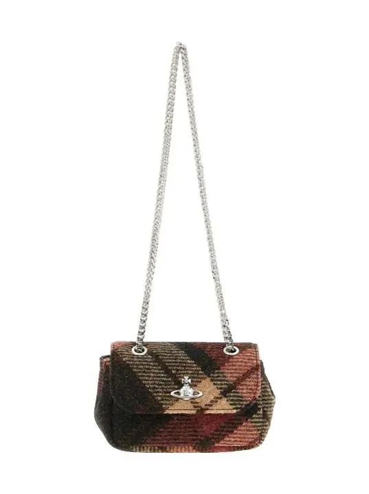 VIVIENNE WESTWOOD Small Wool Shoulder Bag - Red