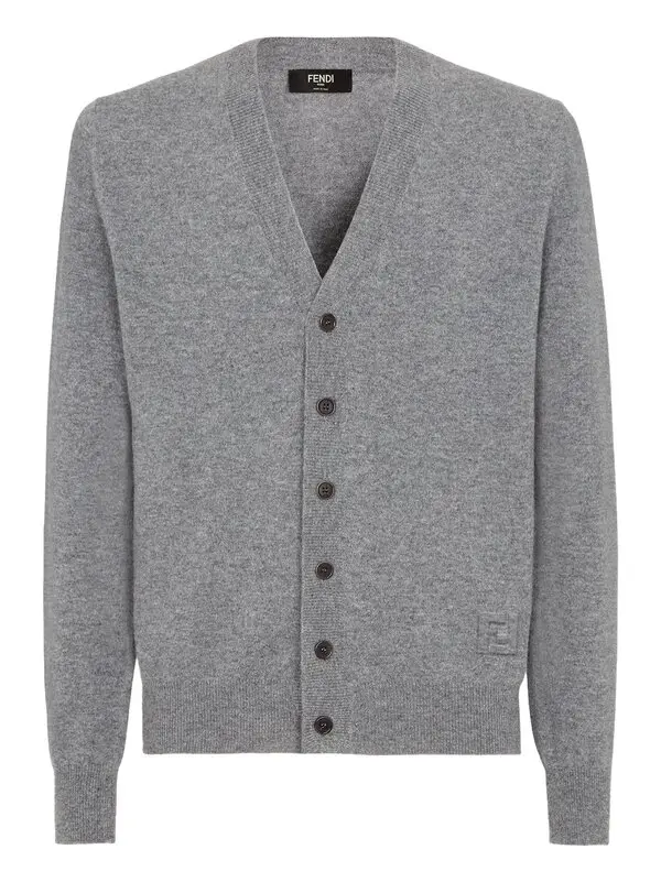 Fendi Button-up Knit Cardigan - Grey