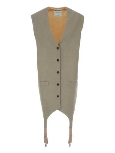 Moschino Single-breasted Vest - Gray