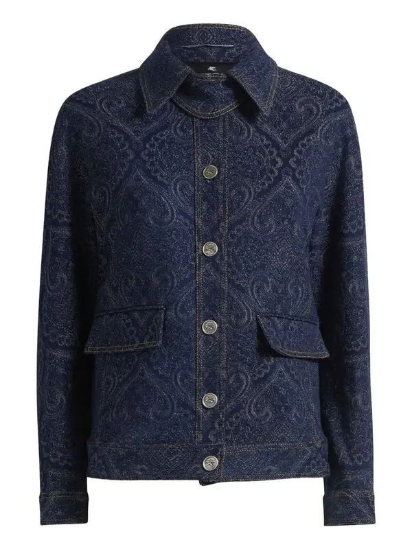 Etro Denim Jacquard Jacket - Blue