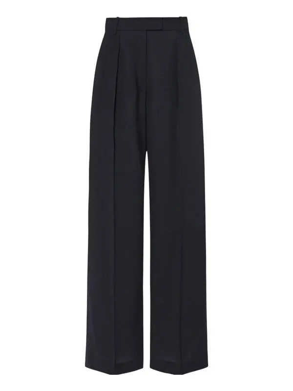 THE ROW Antone Freshly Cut Wool Casual Pants - Blue