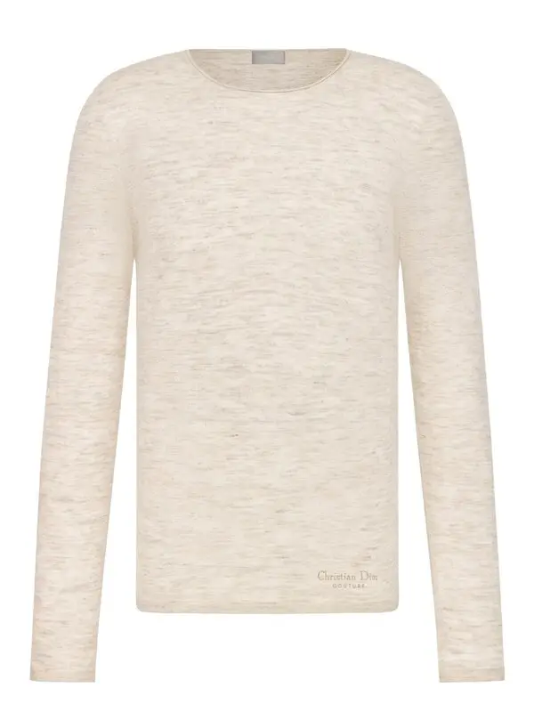 Dior Crewneck Long-sleeved Jumper - Nude