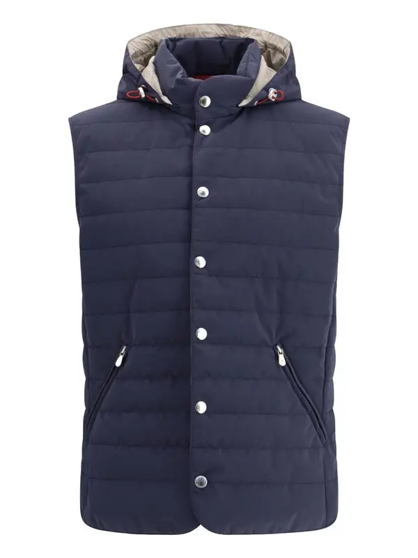 Brunello Cucinelli Quilted Hooded Gilet - No