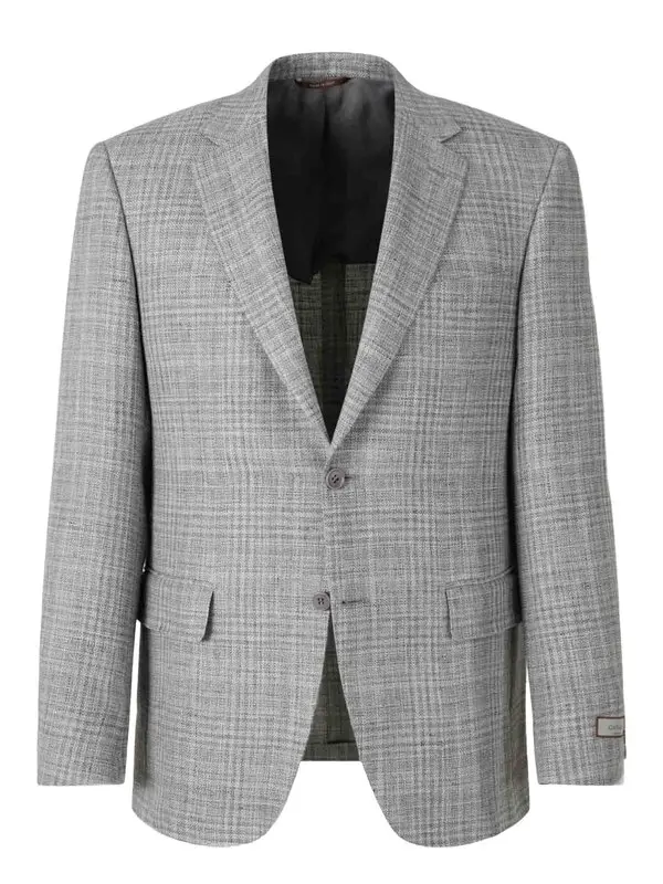 Canali American Straight Check Blazer - Gray