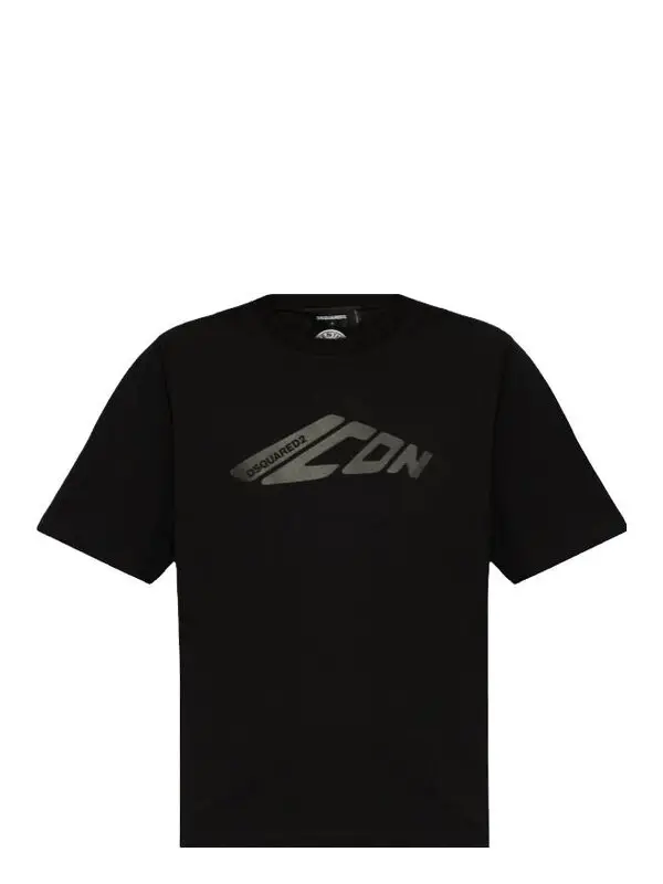 Dsquared2 Logo Printed Crewneck T-shirt - Black