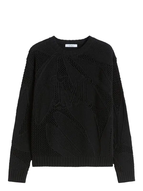 Max Mara Openwork Sweater - Black