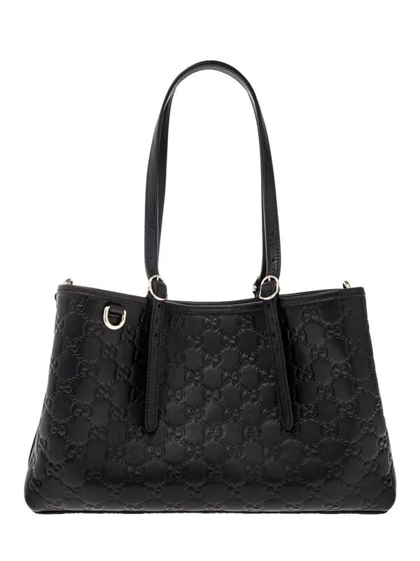 Gucci Gg Emblem Shoulder Bag - Black