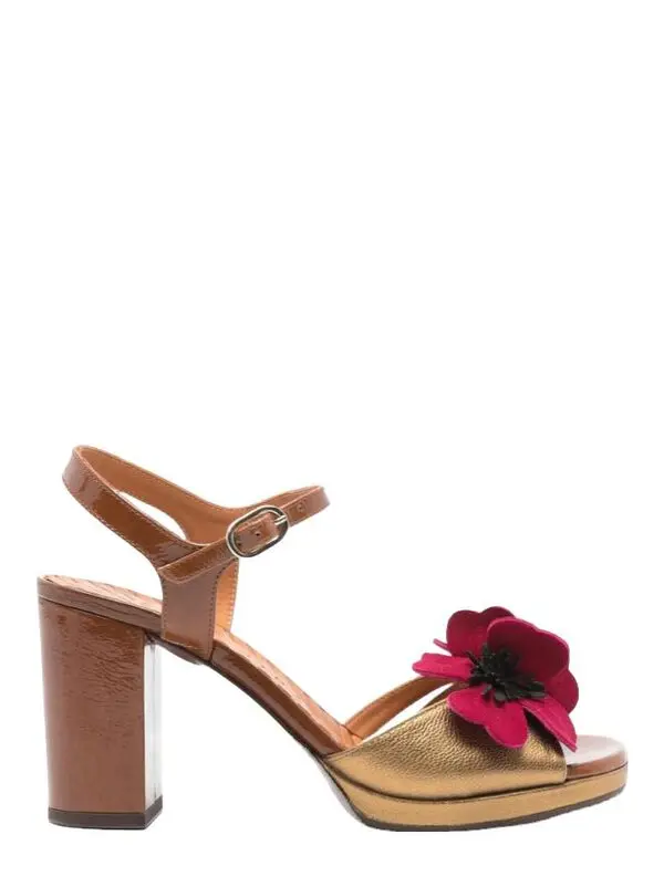 Chie Mihara Chunky High-heeled Sandals - Brown