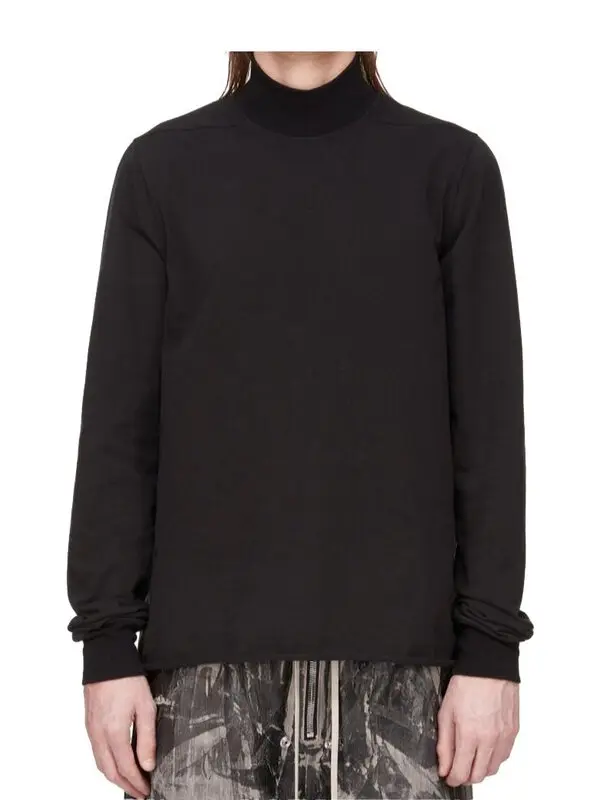 Rick Owens High-neck Cotton Sweatshirt - Black
