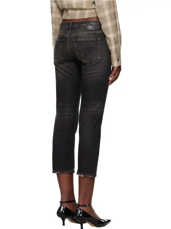 R13 Distressed Straight-leg Jeans - Black
