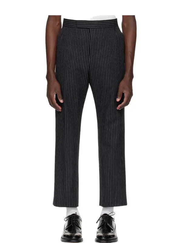 Thom Browne Pin-striped Casual Tailored Pants - Navy Blue