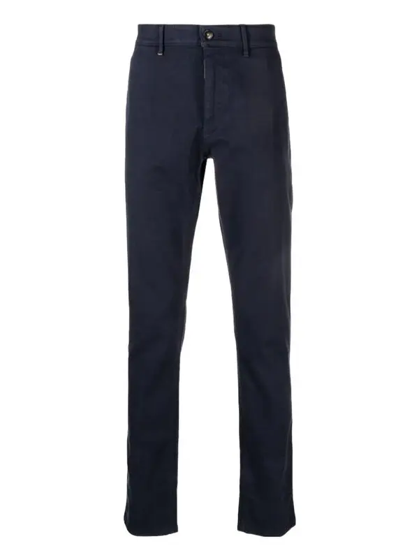 Hugo Boss Mid-rise Tapered-leg Trousers - Black