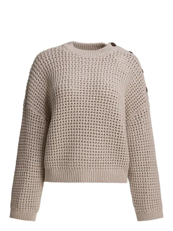 Brunello Cucinelli Button Detailed Sweater - Nude