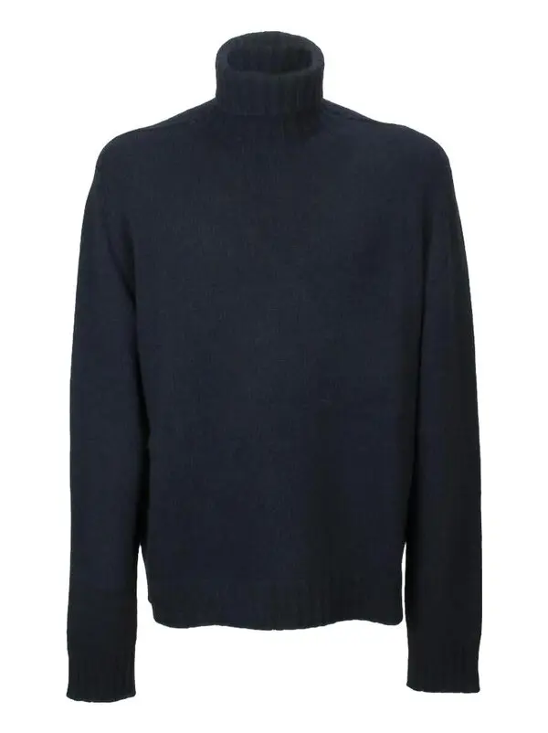 Palm Angels Logo Knit Roll Neck Jumper - Black