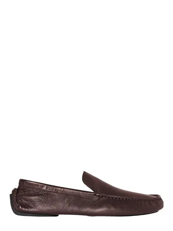 THE ROW Round-headed Loafers - Black