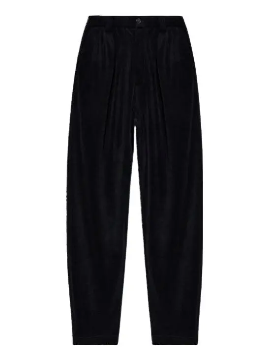 Giorgio Armani Terry Tapered Trousers - Black